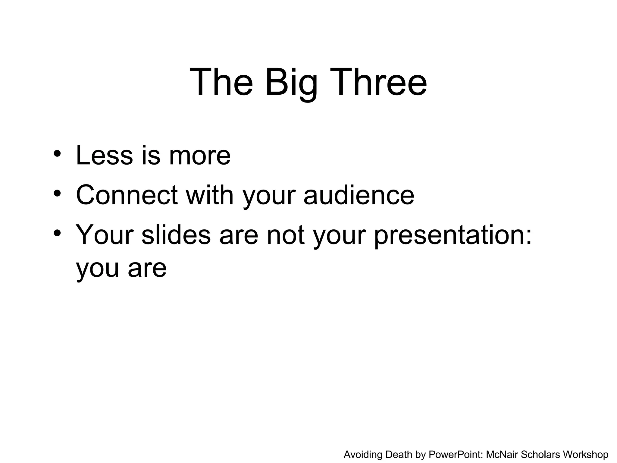 Avoiding Death by PowerPoint | PPT