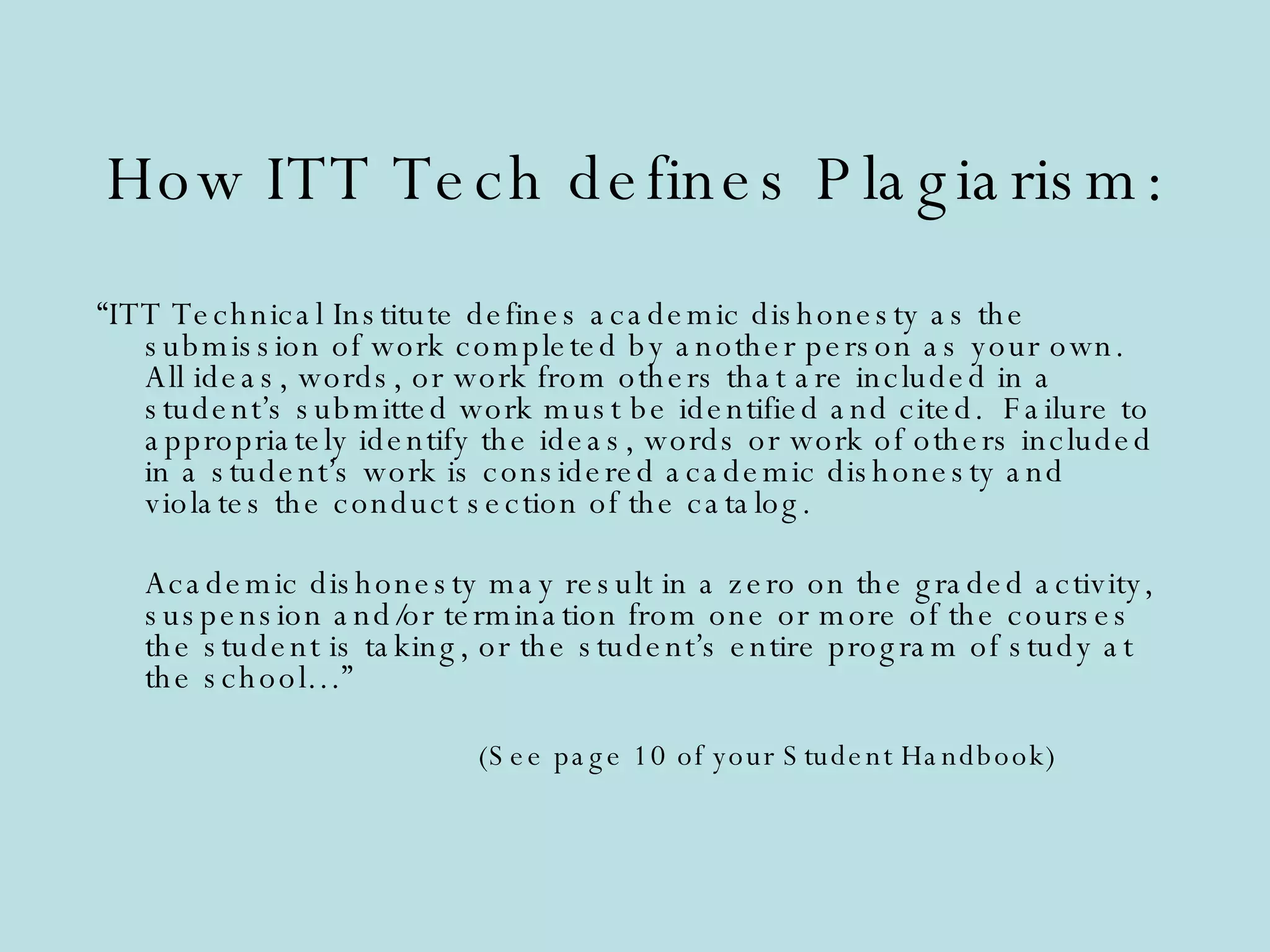 Avoiding Plagiariarism PowerPoint Slideshow | PPT