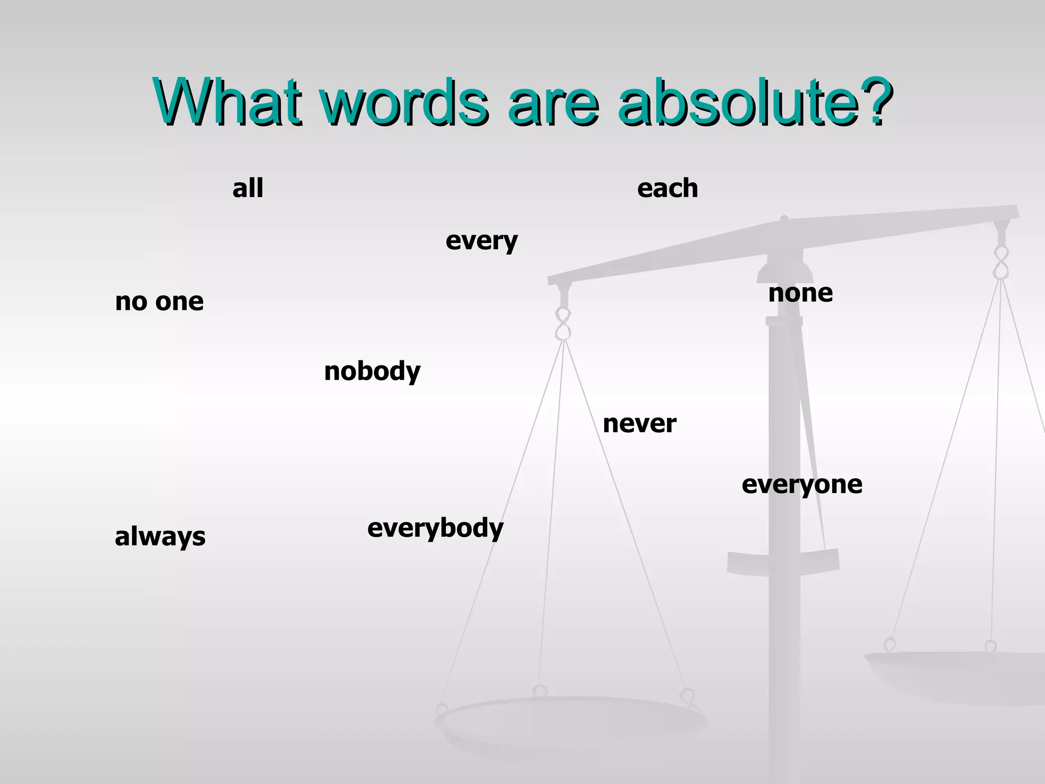 Avoiding Absolute Words | PPT