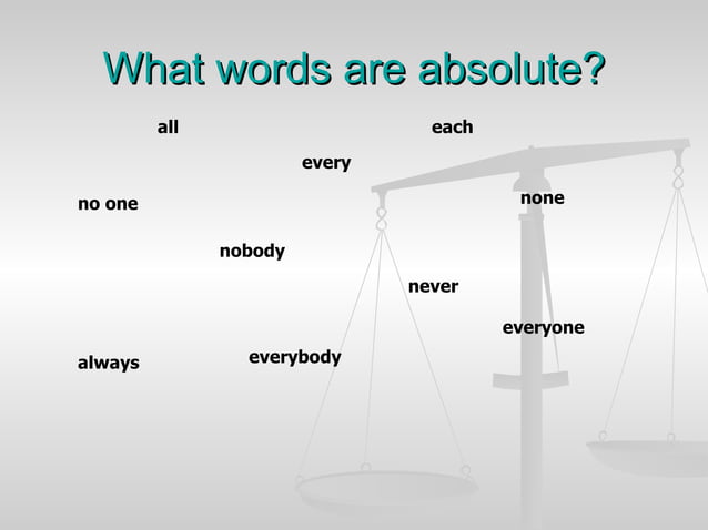 Avoiding Absolute Words | PPT