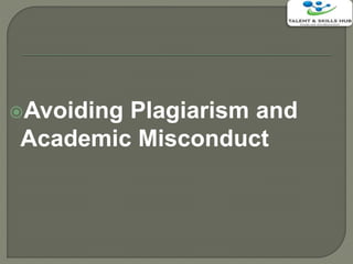 Avoiding academic misconduct | PPT