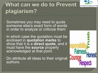Avoiding academic misconduct | PPT