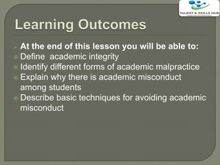 How to Avoid Academic Misconduct | PPTX