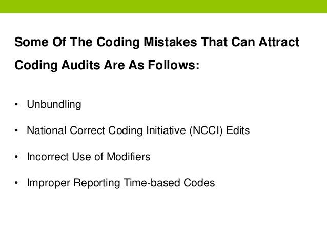 Avoiding coding audits | PPT