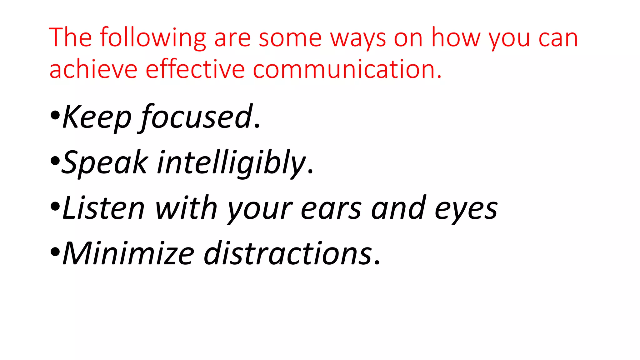 Avoiding communication breakdown | PPTX