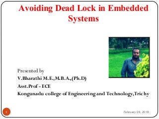 Avoiding dead lock in embedded systems | PPT