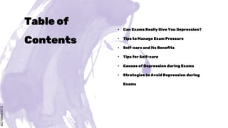Avoiding Depression During Exams | PPT