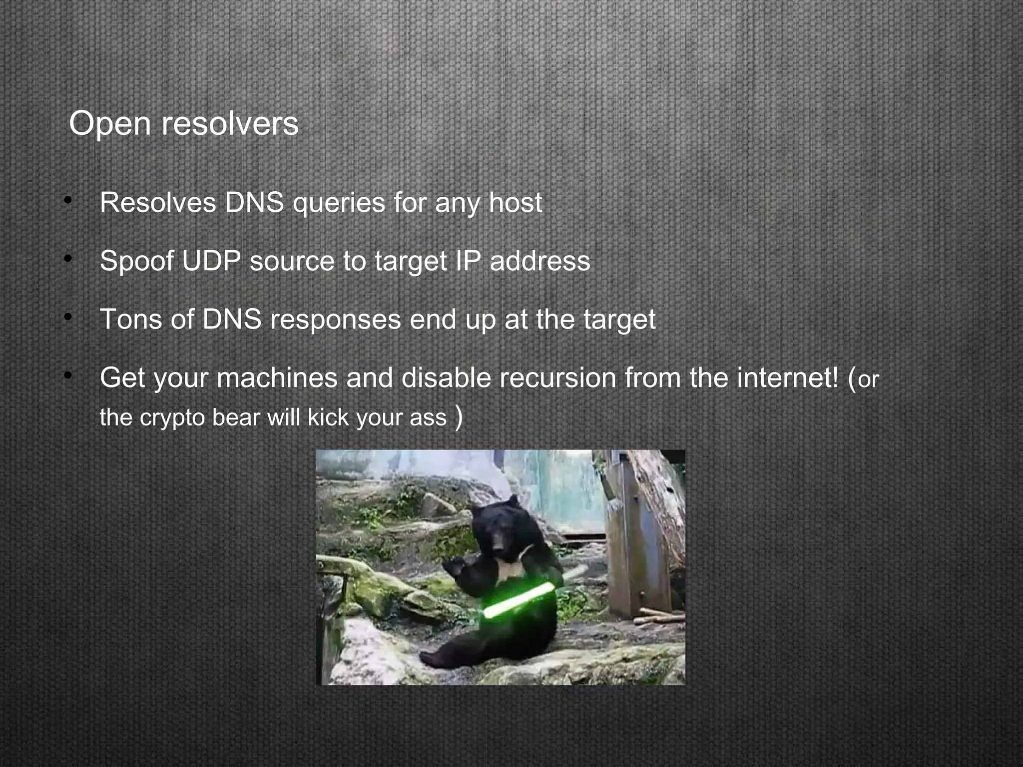 Avoiding dns amplification attacks | PPT | Computer Networking | Computing