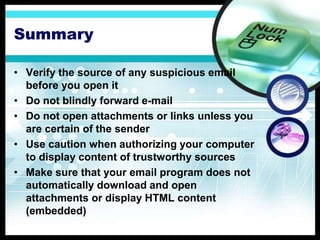 Avoiding email viruses | PPTX