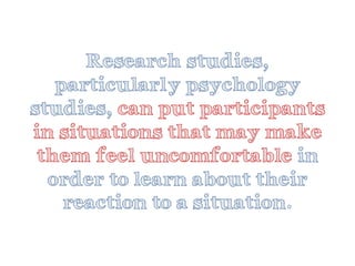 Research Ethics: Avoiding harm | PDF