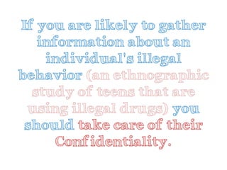 Research Ethics: Avoiding harm | PDF