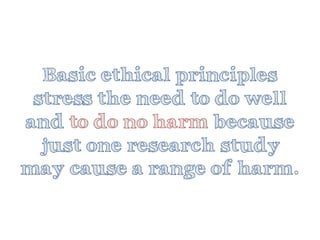 Research Ethics: Avoiding harm | PDF