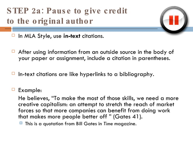 Avoiding Plagiariarism and using MLA Citation | PPT | Technology ...