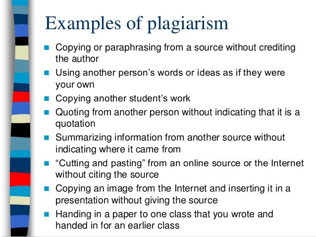 Avoiding plagiarism