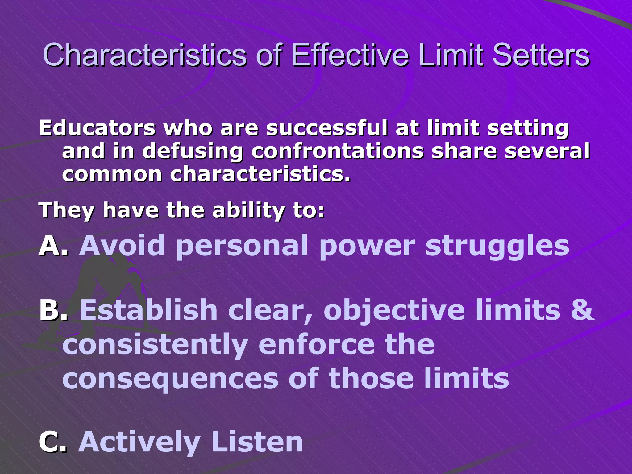 Avoiding Power Struggles And Setting Limits | PPT