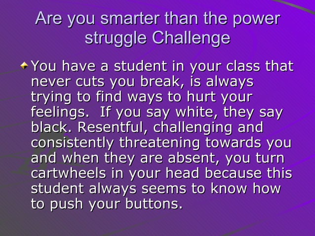 Avoiding Power Struggles And Setting Limits | PPT | Educational ...