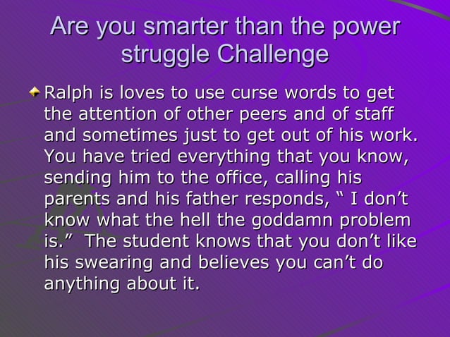 Avoiding Power Struggles And Setting Limits | PPT | Educational ...
