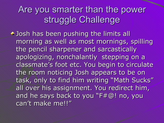 Avoiding Power Struggles And Setting Limits | PPT | Educational ...