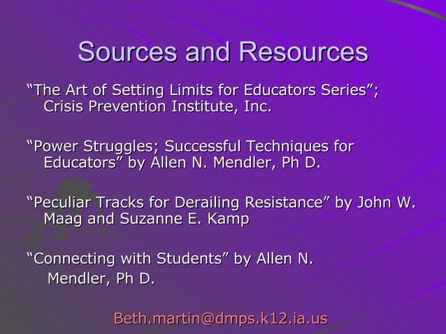 Avoiding Power Struggles And Setting Limits | PPT | Educational ...