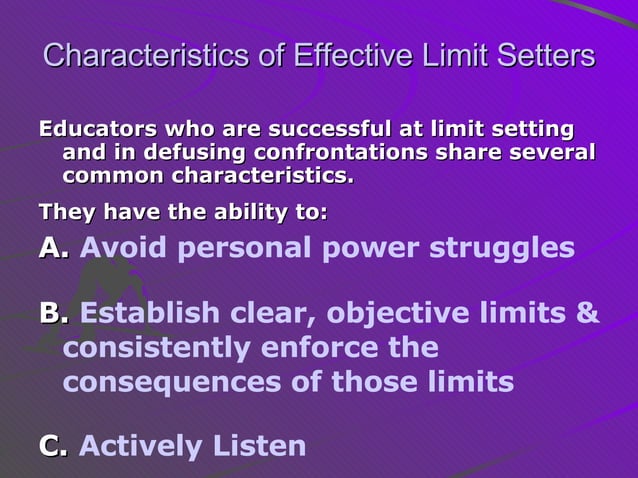 Avoiding Power Struggles And Setting Limits | PPT | Educational ...