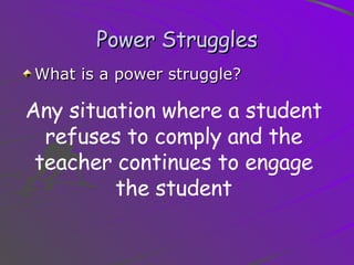 Avoiding Power Struggles And Setting Limits | PPT