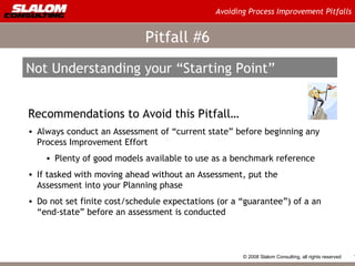 Avoiding Process Improvement Pitfalls | PPT