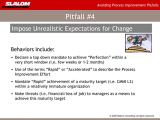Avoiding Process Improvement Pitfalls | PPT
