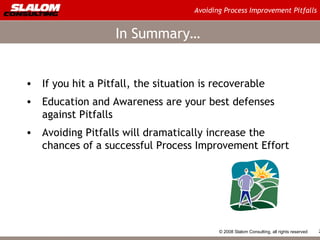 Avoiding Process Improvement Pitfalls | PPT