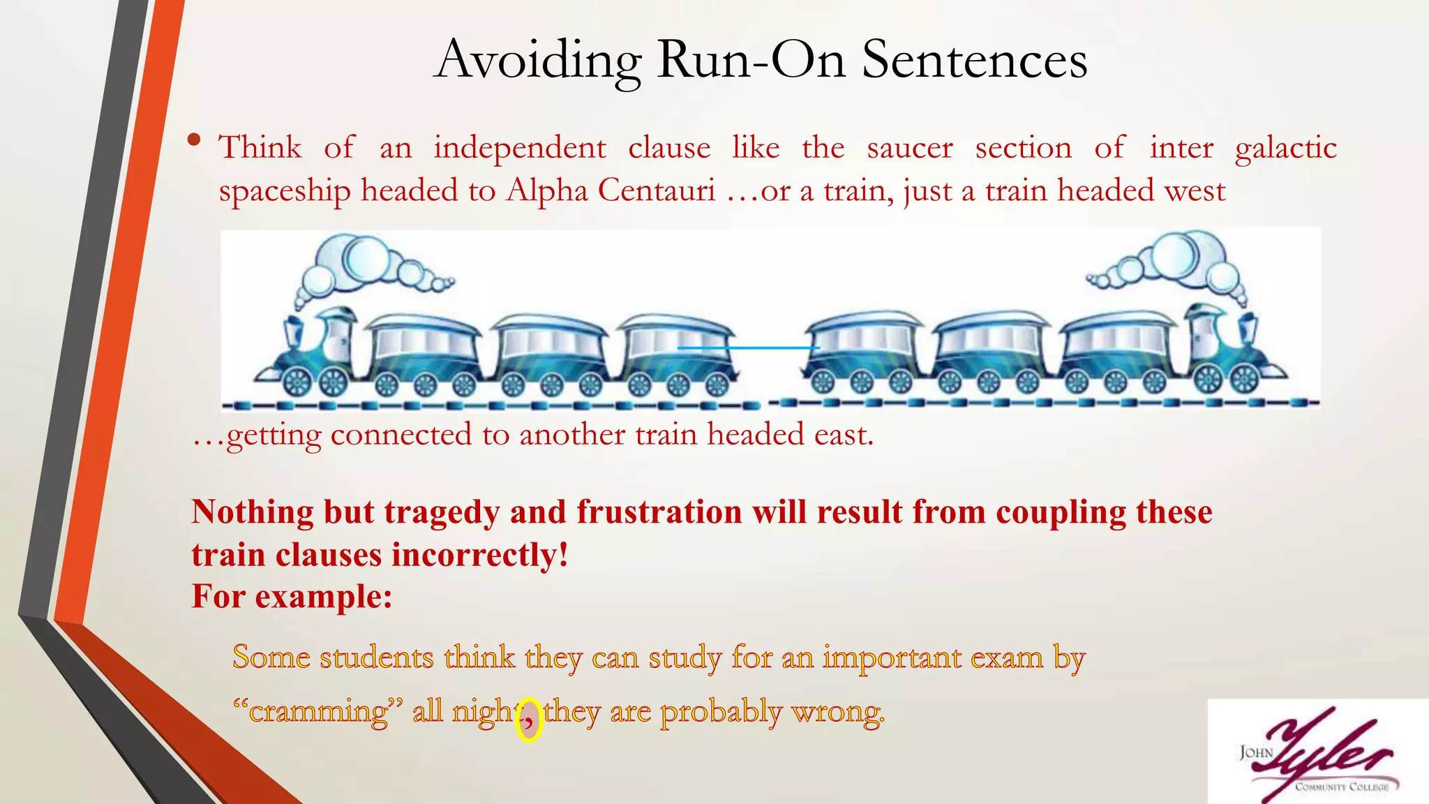 Avoiding run ons | PPSX