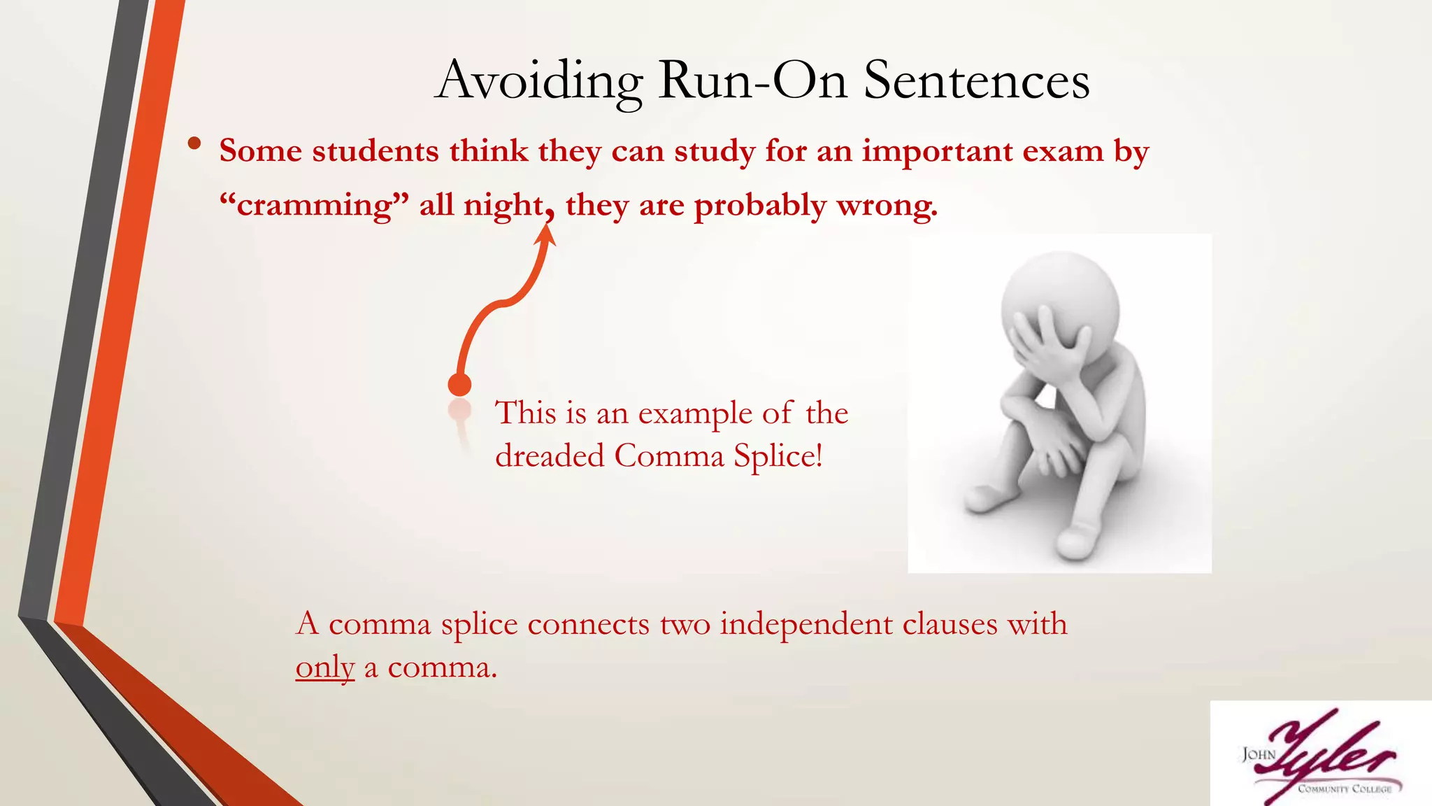 Avoiding run ons | PPSX