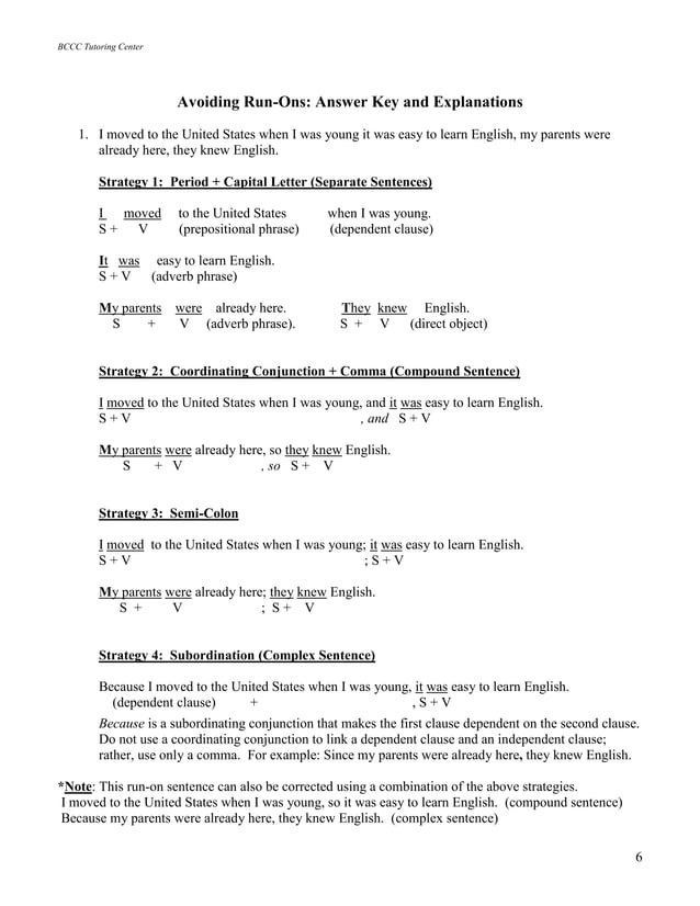 Avoiding run onscommasplicesfragmentsjuly08 | PDF | Internet for ...