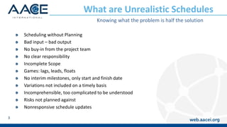 Avoiding unrealistic schedules | PDF