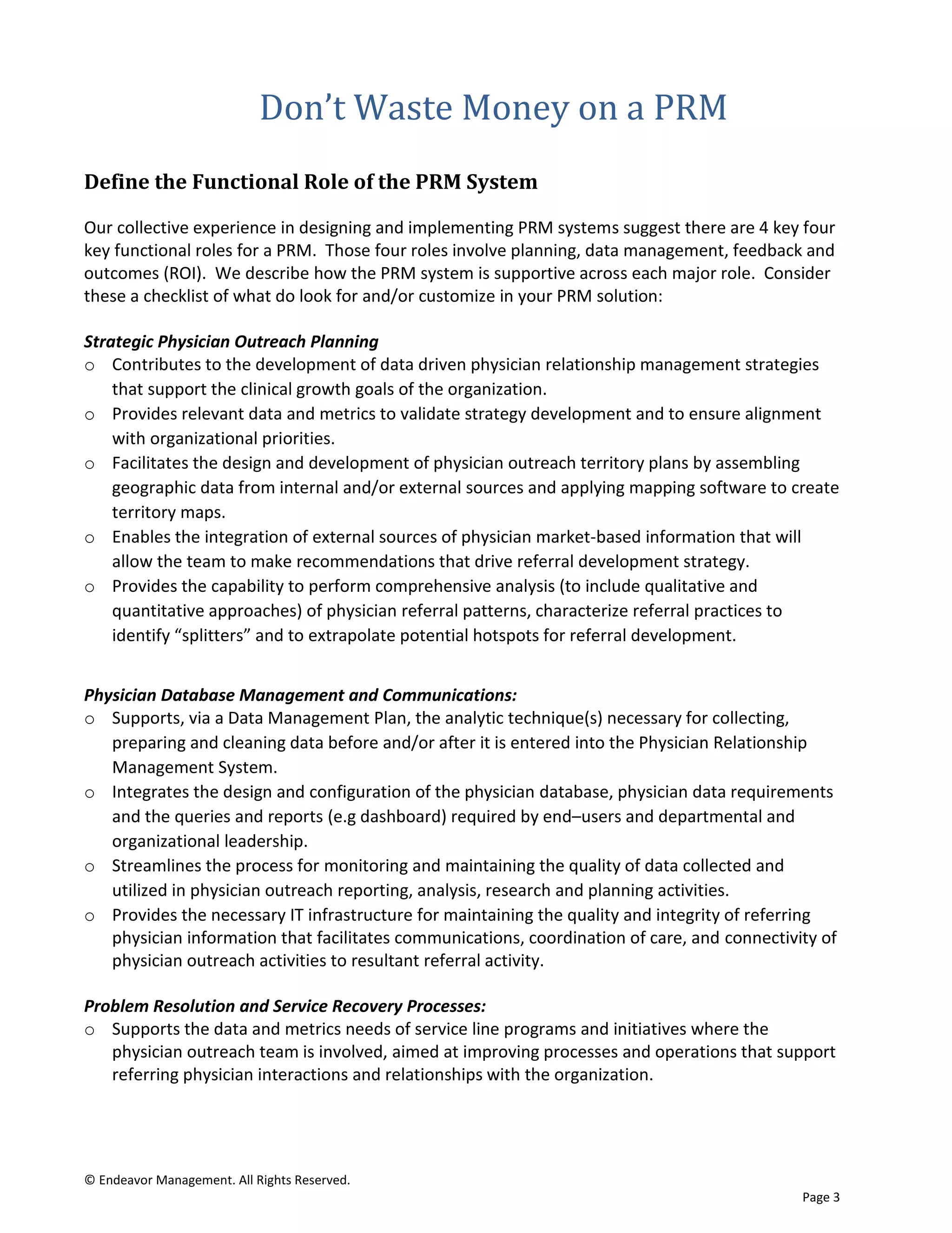 Avoid PRM failures | PDF Avoid PRM failures | PDF