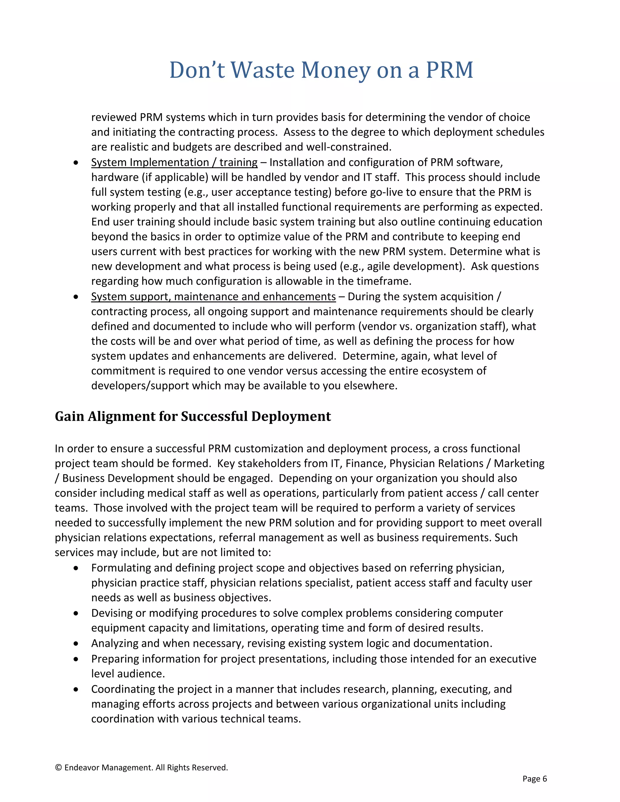 Avoid PRM failures | PDF