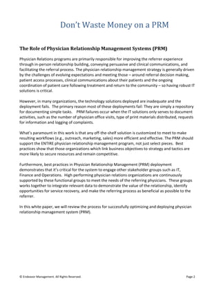 Avoid PRM failures | PDF