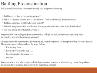 Avoid procrastination | PPT
