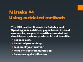 Avoid these 10 mistakes in your internal communications strategy | PDF