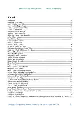 Mostra Bibliográfica: #AVoltaÁProvinciaEn52Autoras_2023.pdf [Guía de ...