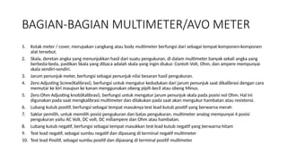 AVO METER, CARA MENGGUNAKAN DAN MEMBACA AVO METER | PPTX