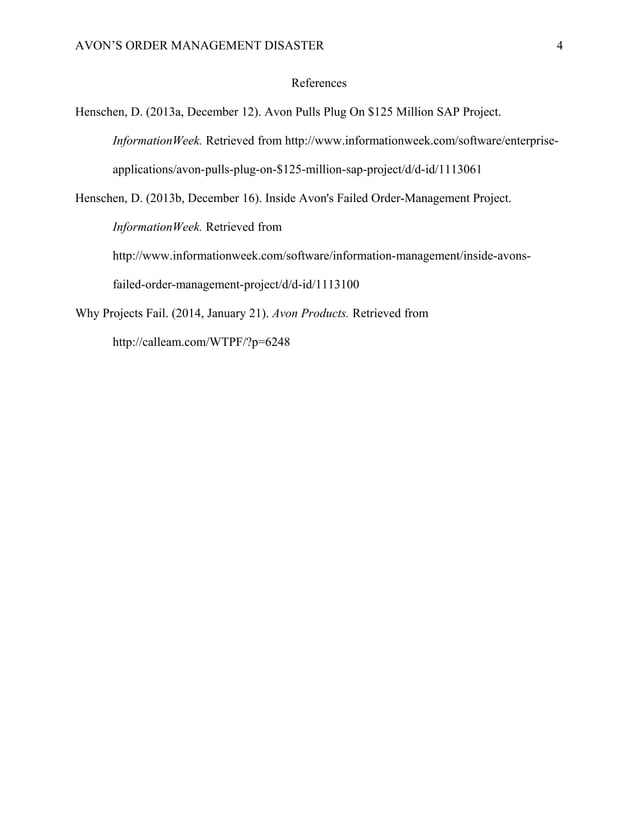 Avon's Catastrophic Promise Project | DOC