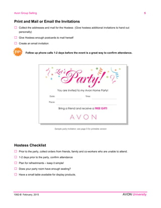 Avon Home Party Plan - February 2015 | PDF