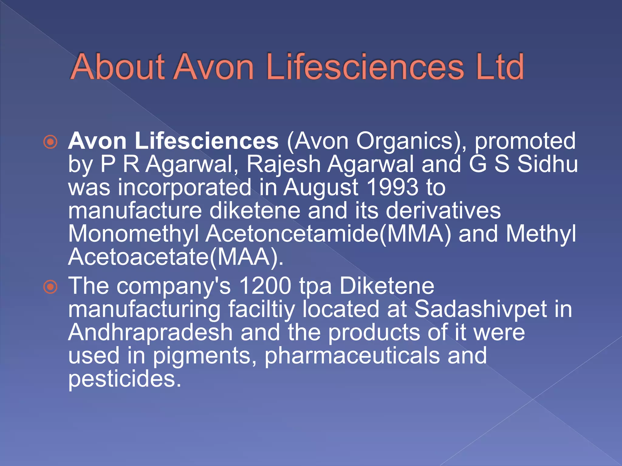 Avon lifesciences Solapur Mumbai | PPTX