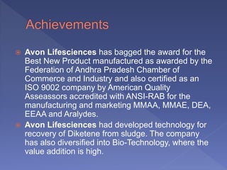 Avon lifesciences Solapur Mumbai | PPTX