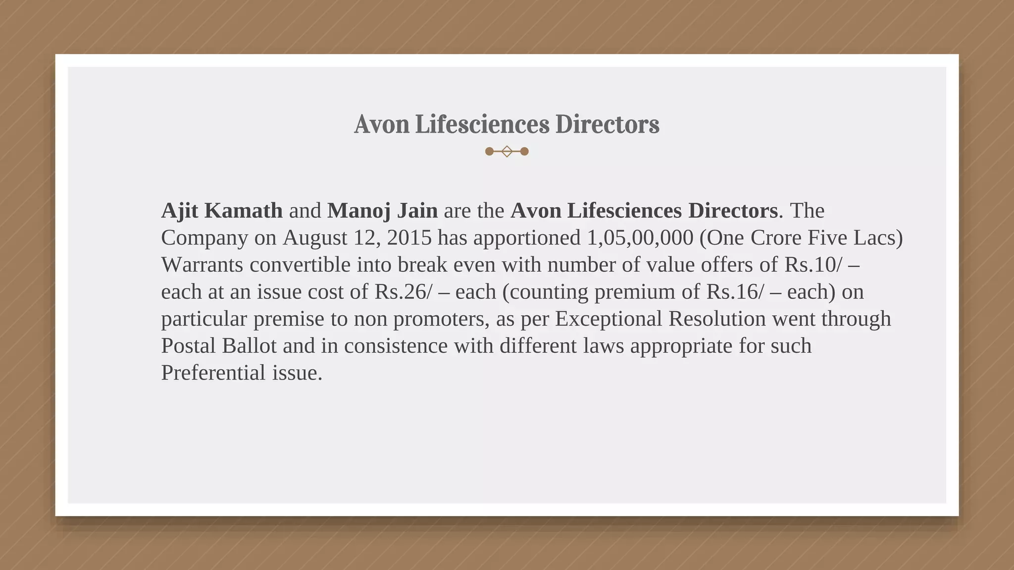 Avon lifesciences ltd | PPTX