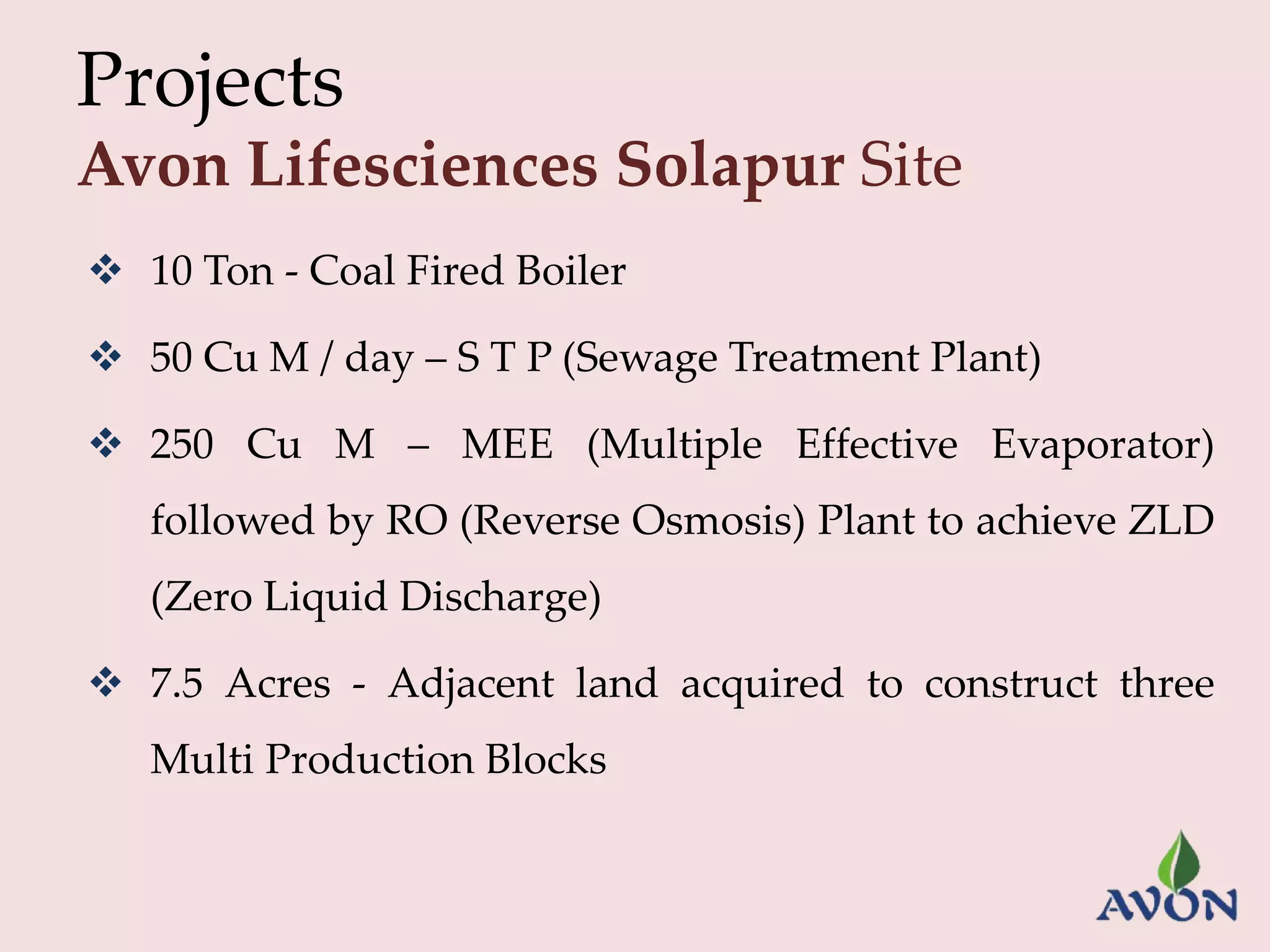 Avon lifesciences solapur - Site overview | PDF