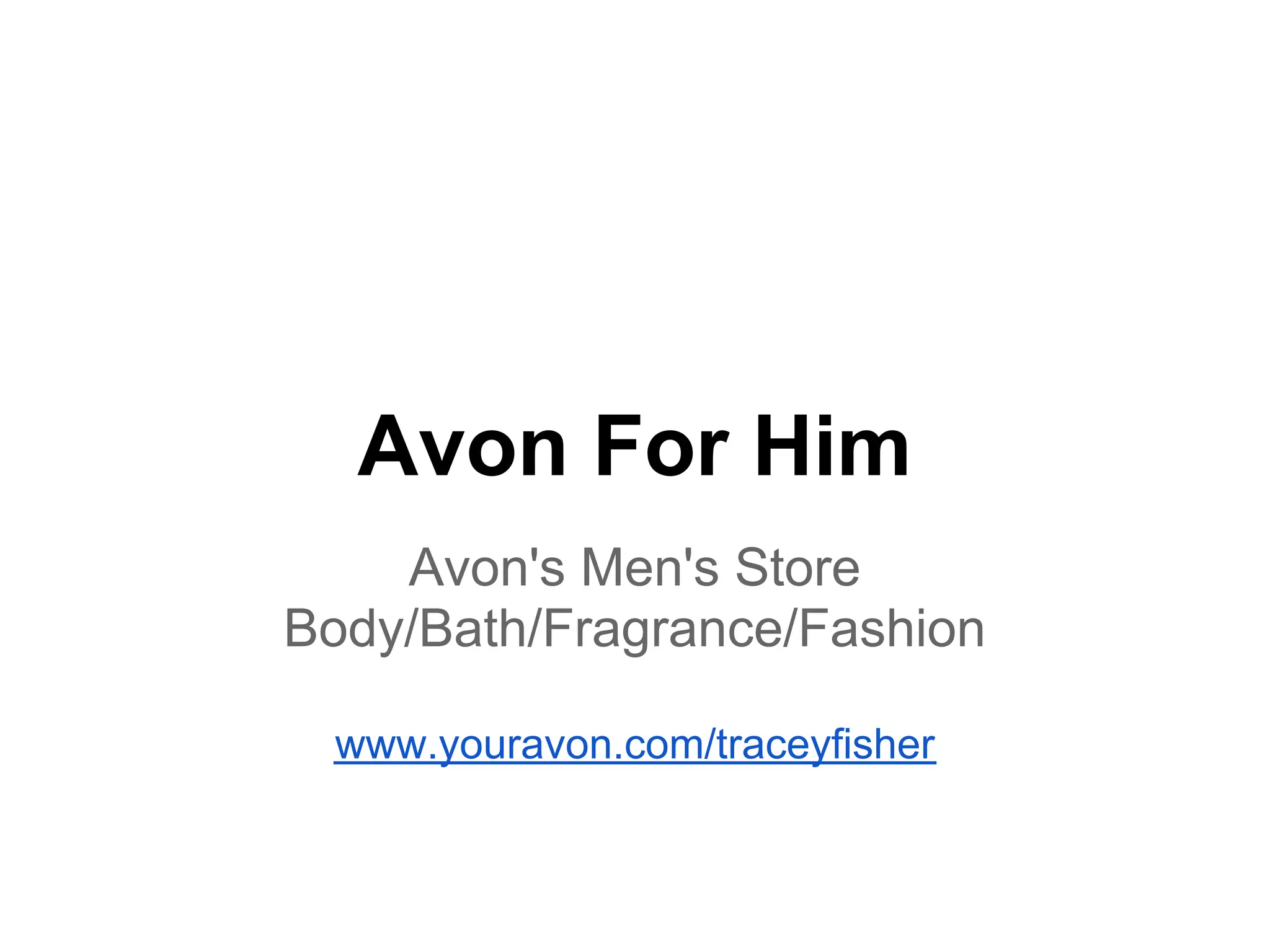 Avon Men's Store Presentation | PPT