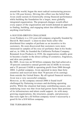 AVON PRODUCTS, INC.MARC EFFRONA leadership development.docx | Career ...