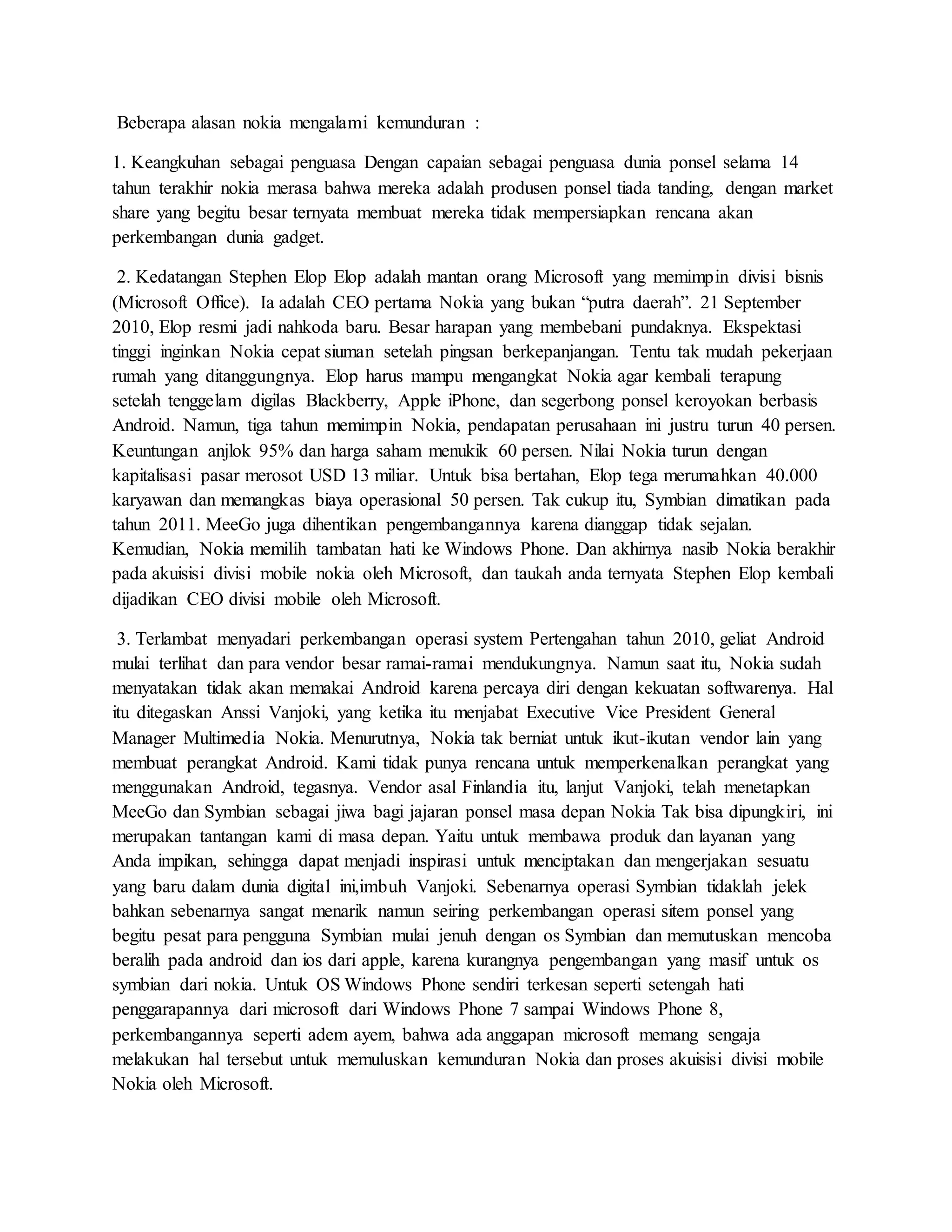 Avon tutup pabriknya di indonesia | DOCX