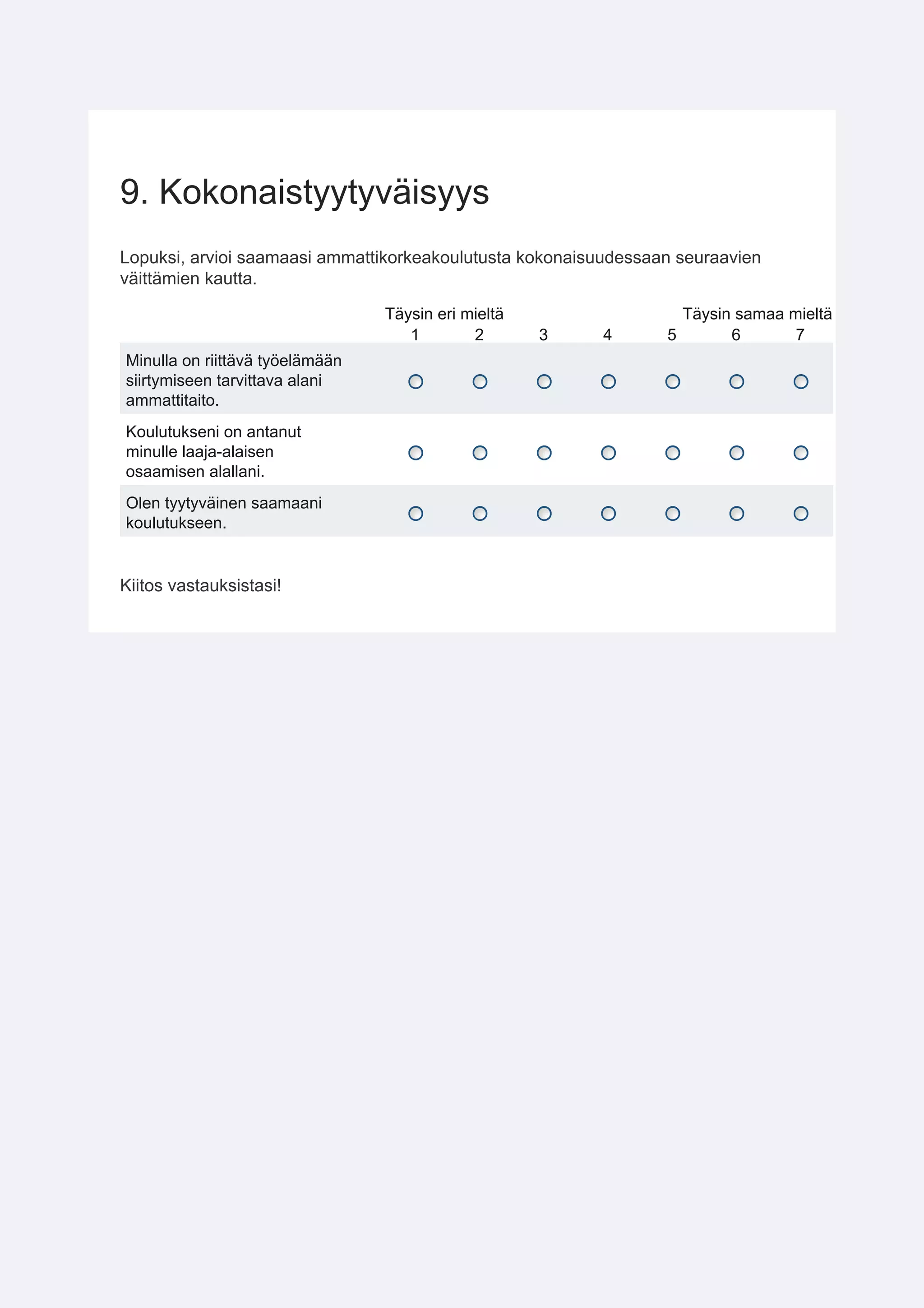 Avop liite 6 opala palautekierros2-kysely | PDF