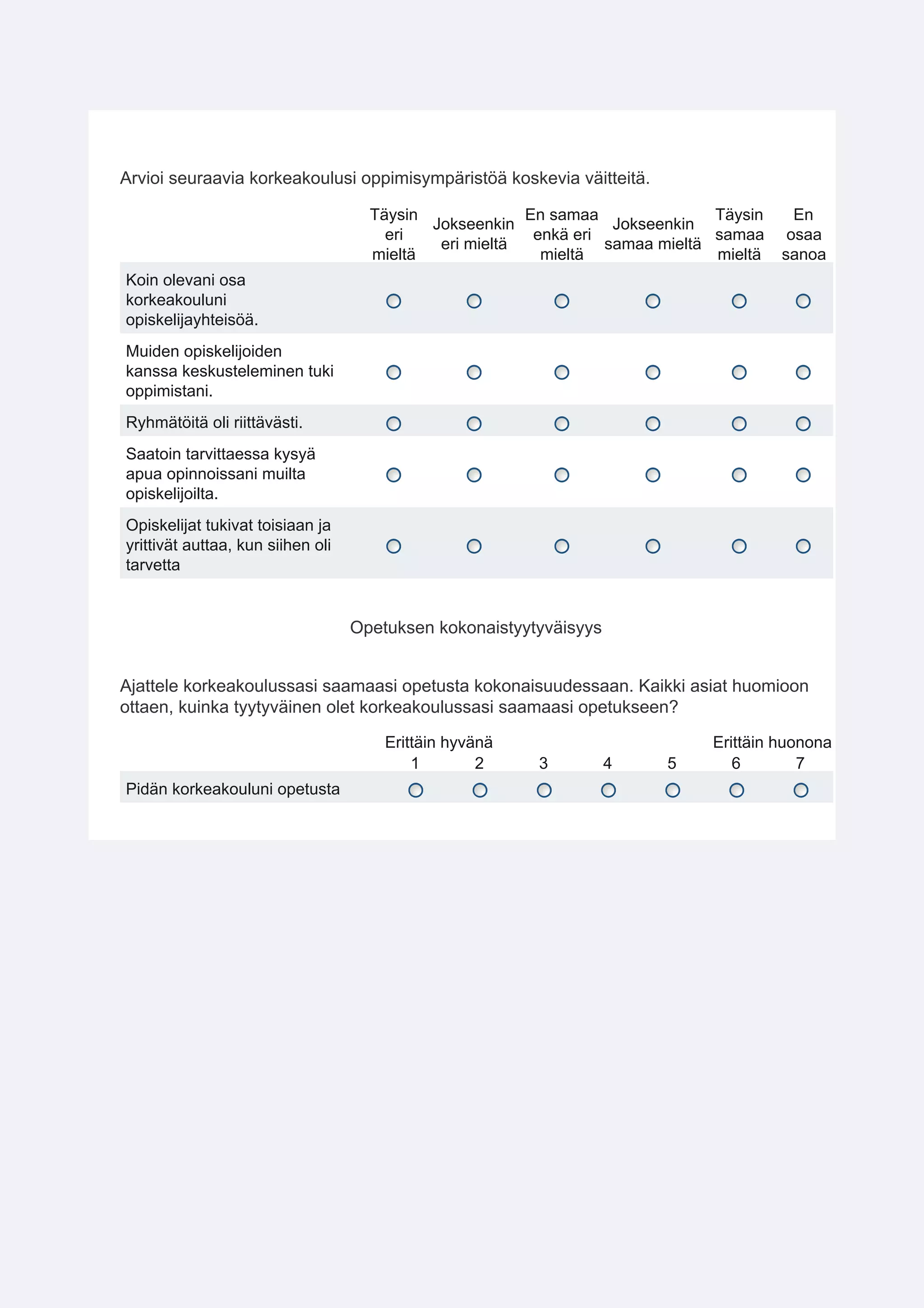 Avop liite 6 opala palautekierros2-kysely | PDF